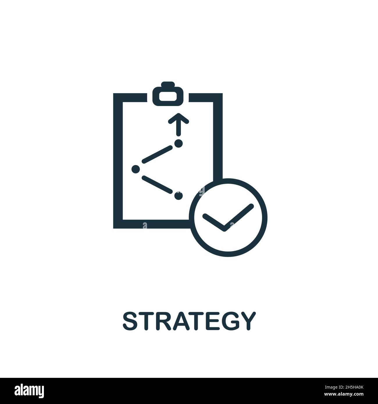 Strategy Icon Monochrome Simple Element From Core Value Collection Creative Strategy Icon For