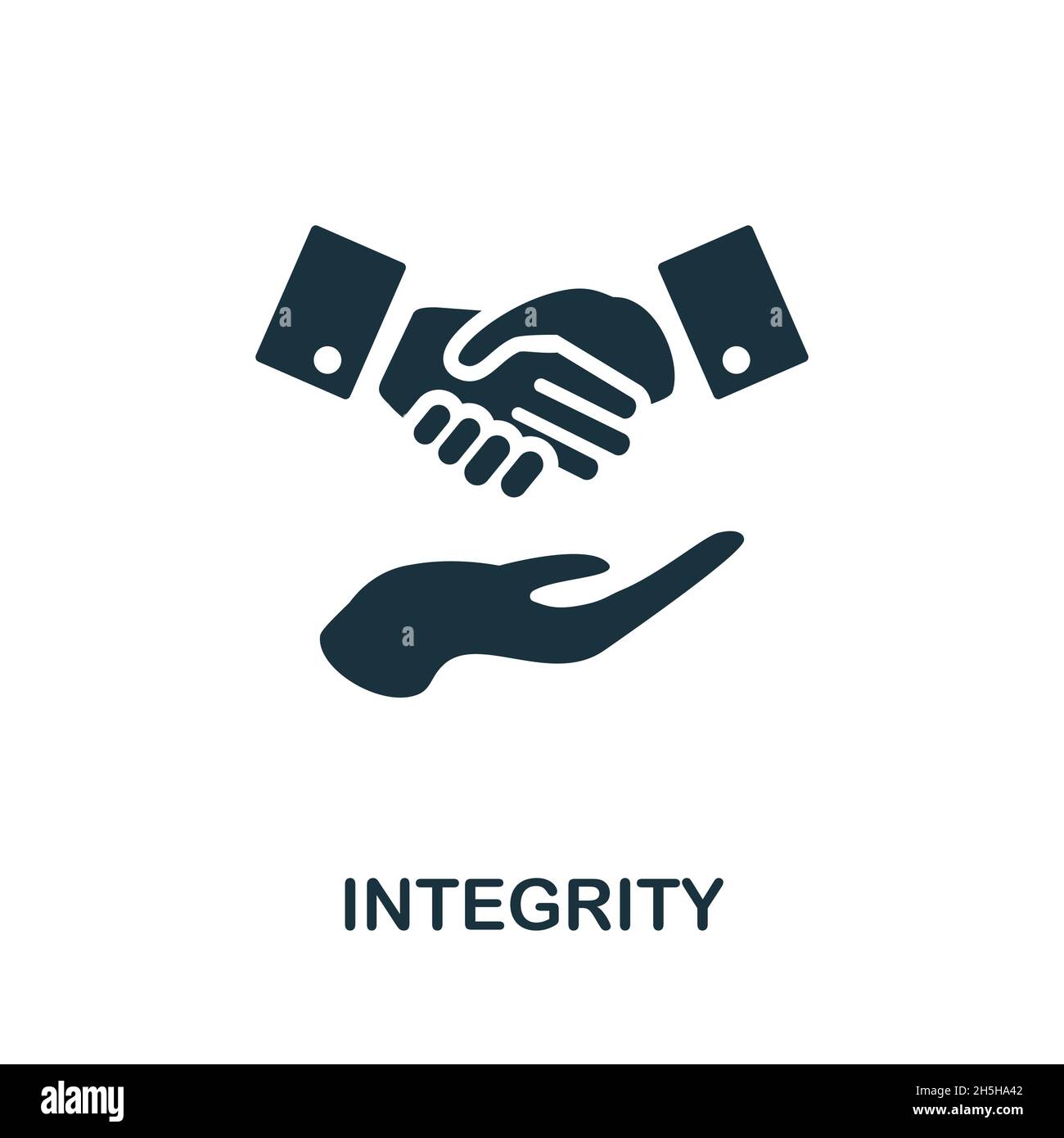 Integrity Icon Monochrome Simple Element From Core Value Collection