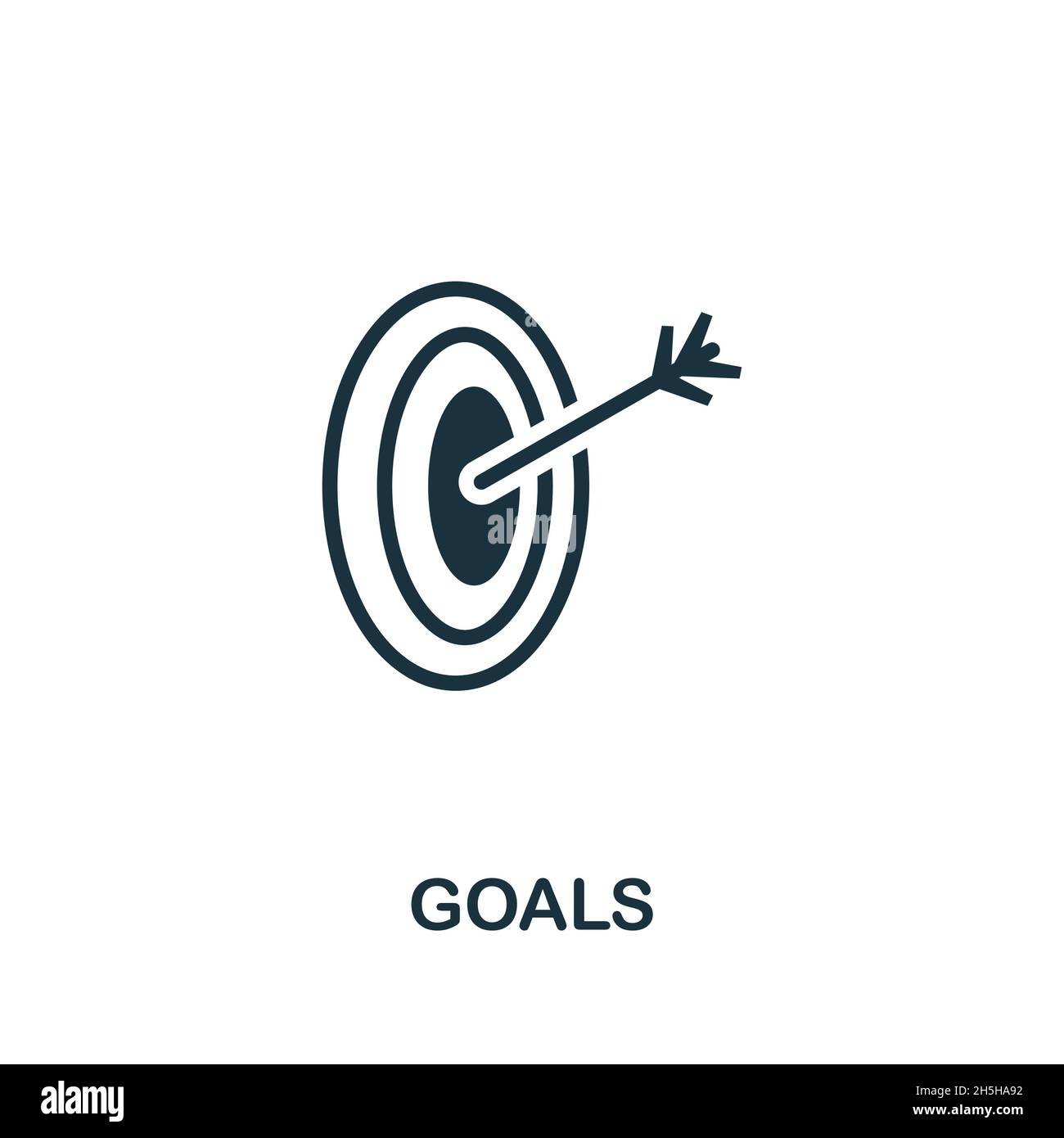 Goals Icon Monochrome Simple Element From Core Value Collection