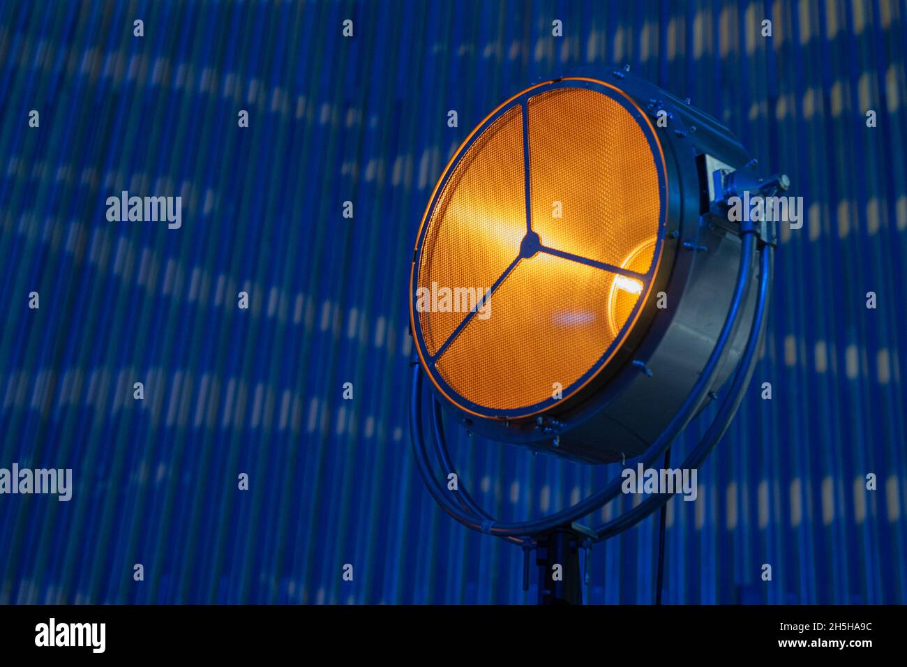 Bright industrial vintage stage lamp or reflector, with tungsten lamp ...