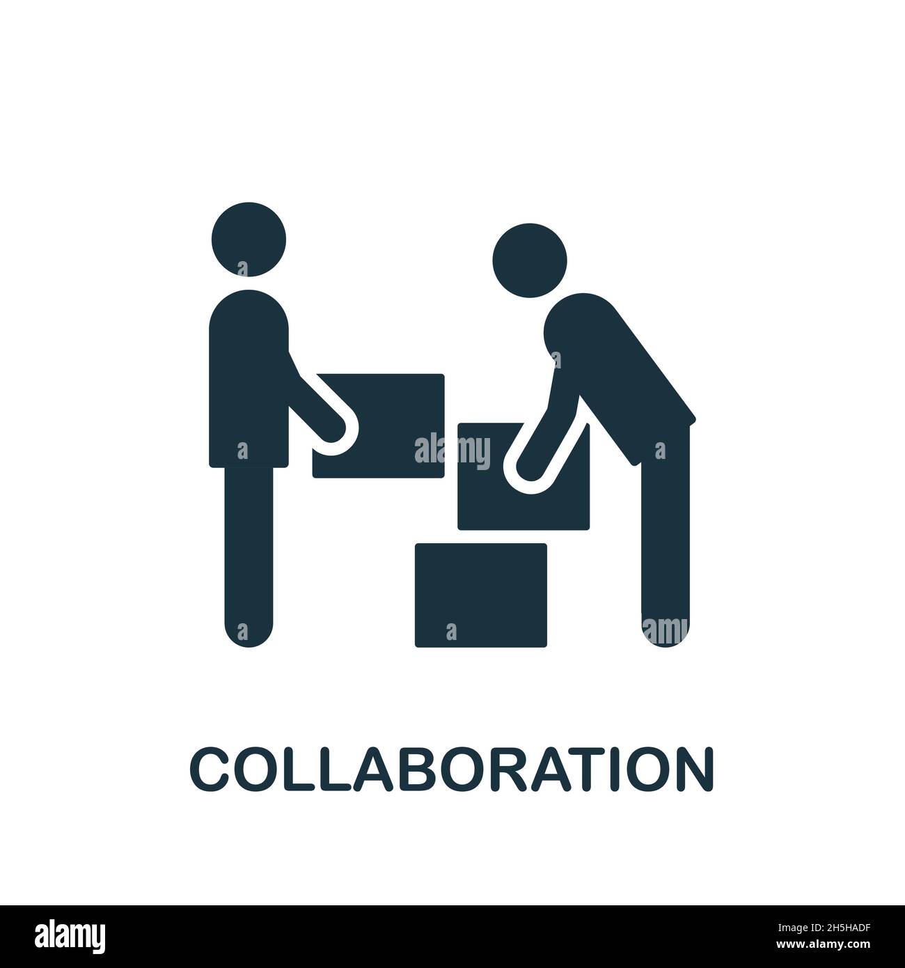 Collaboration Icon Monochrome Simple Element From Core Value