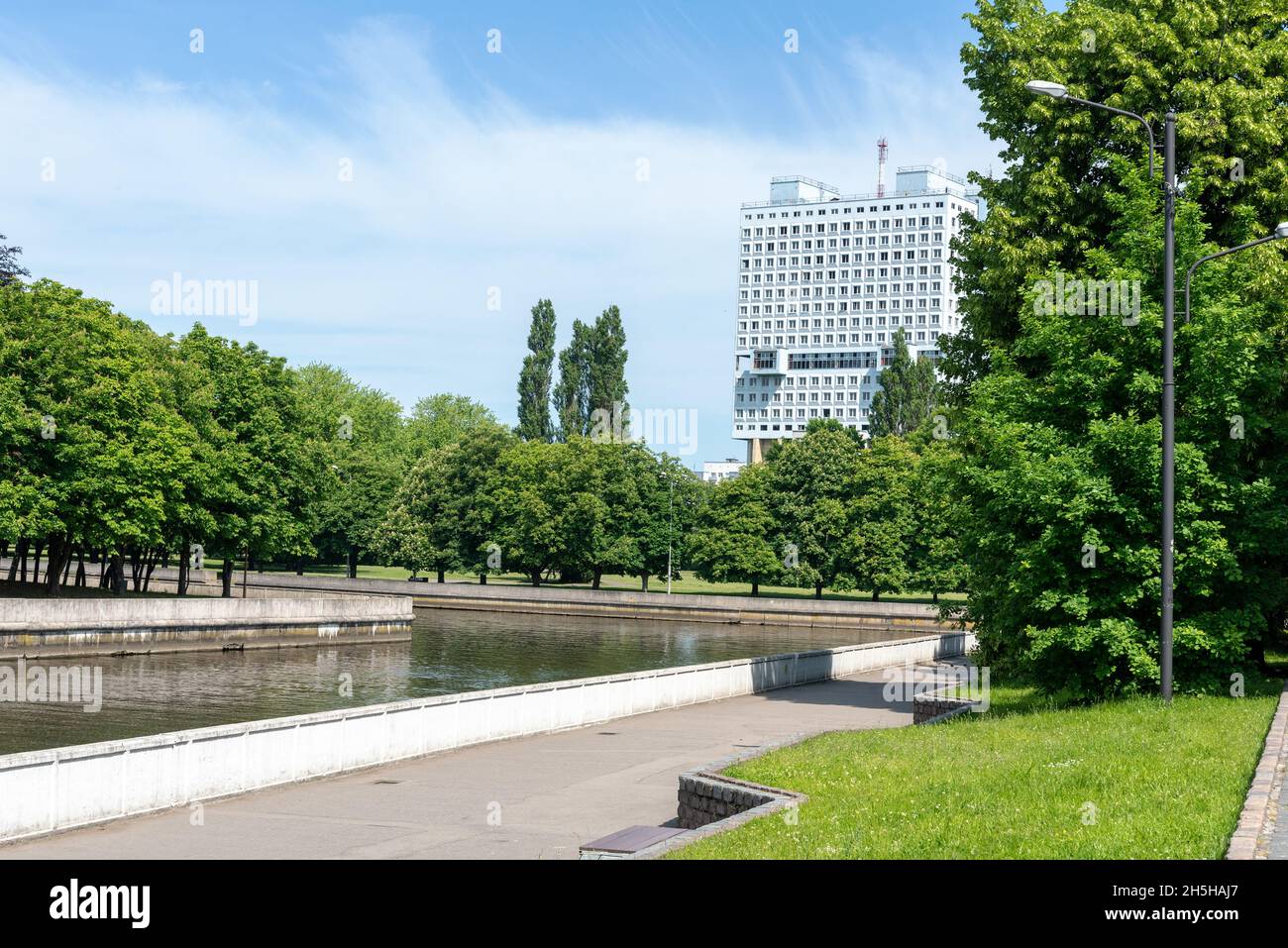 House of Soviets. Kaliningrad. Russia September 2021. An abandoned ...