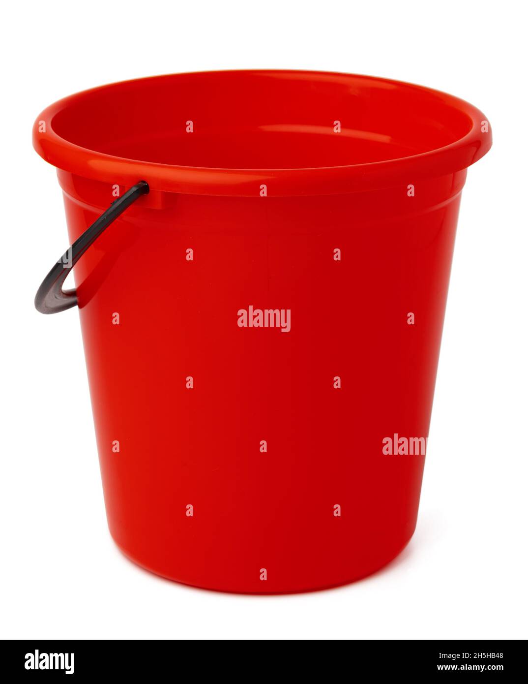 Single plastic bucket isolated on a white background Stock Photo - Alamy