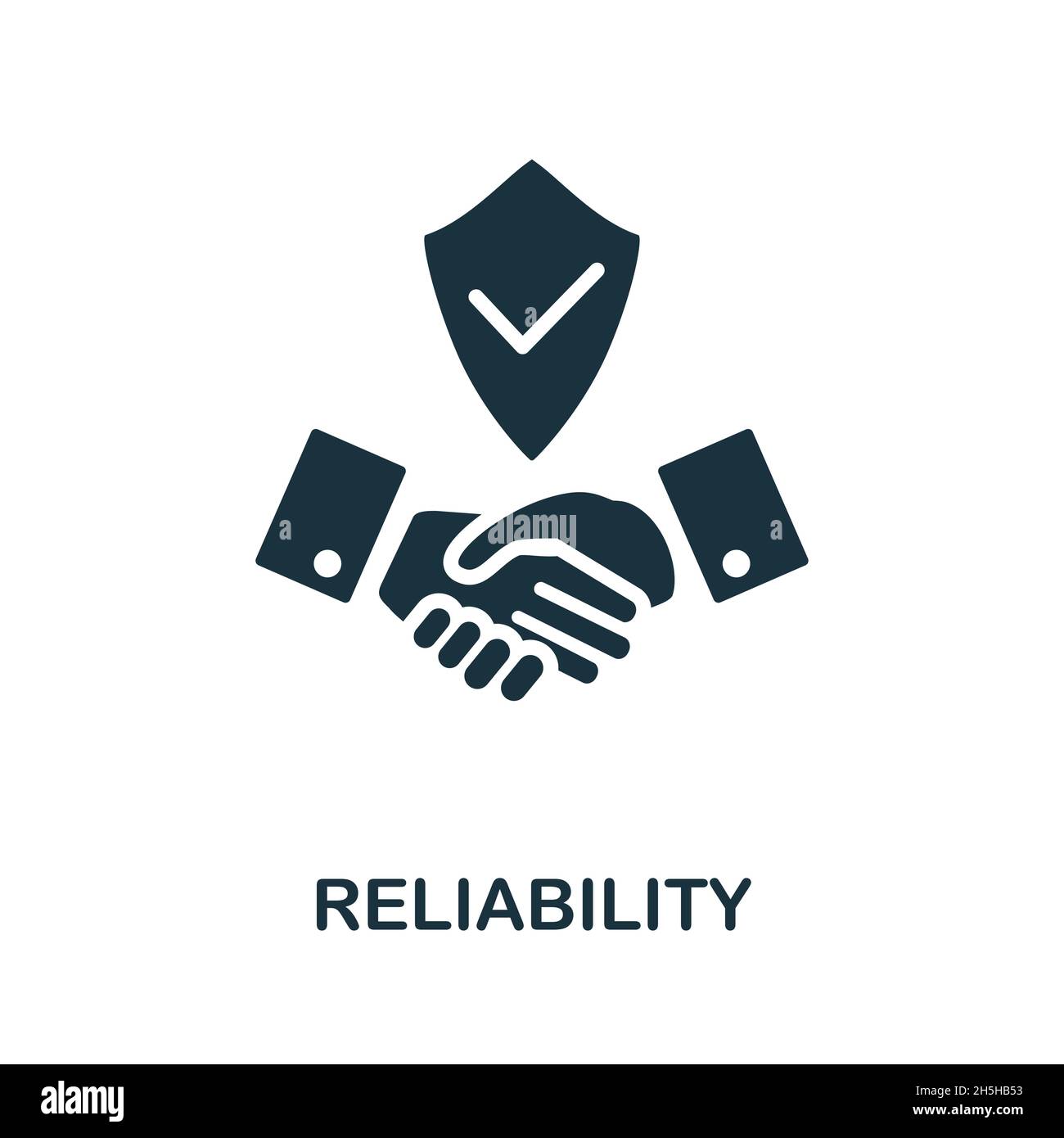 Reliability icon. Creative element from core value collection ...