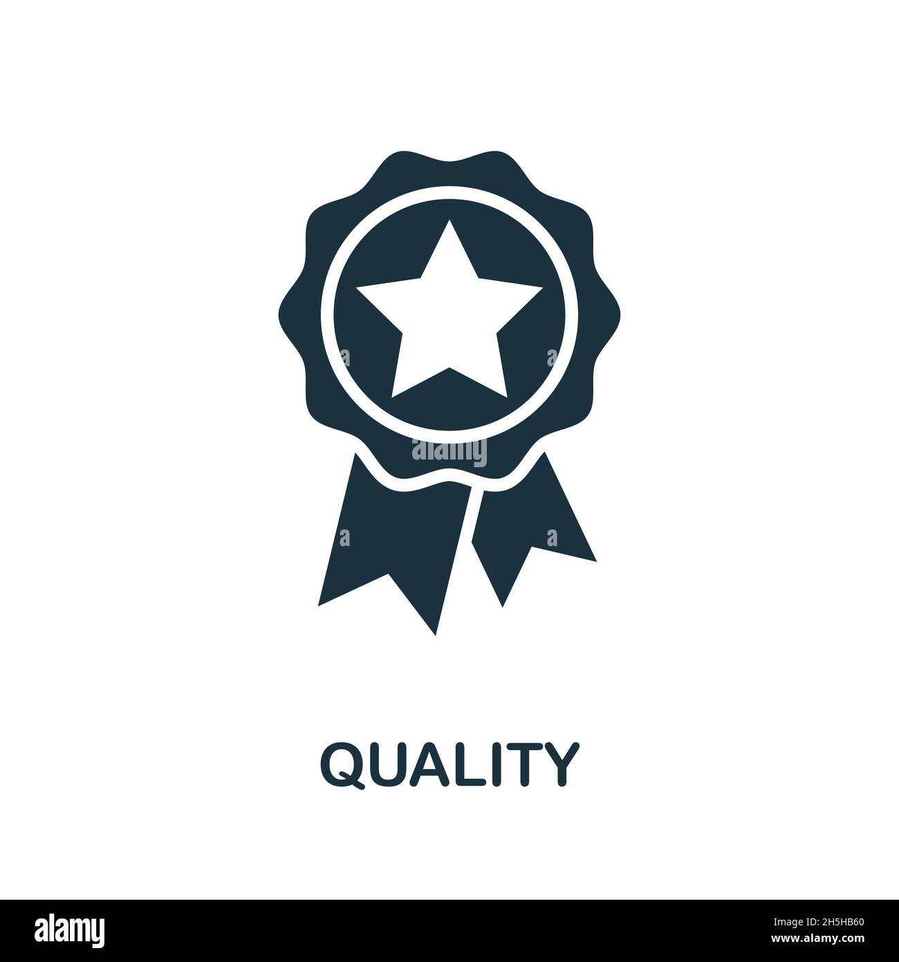 Quality icon. Creative element from core value collection. Monochrome ...