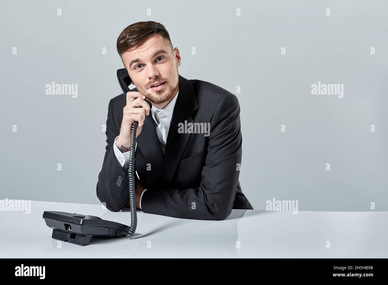 Business man speaking number hi-res stock photography and images - Alamy