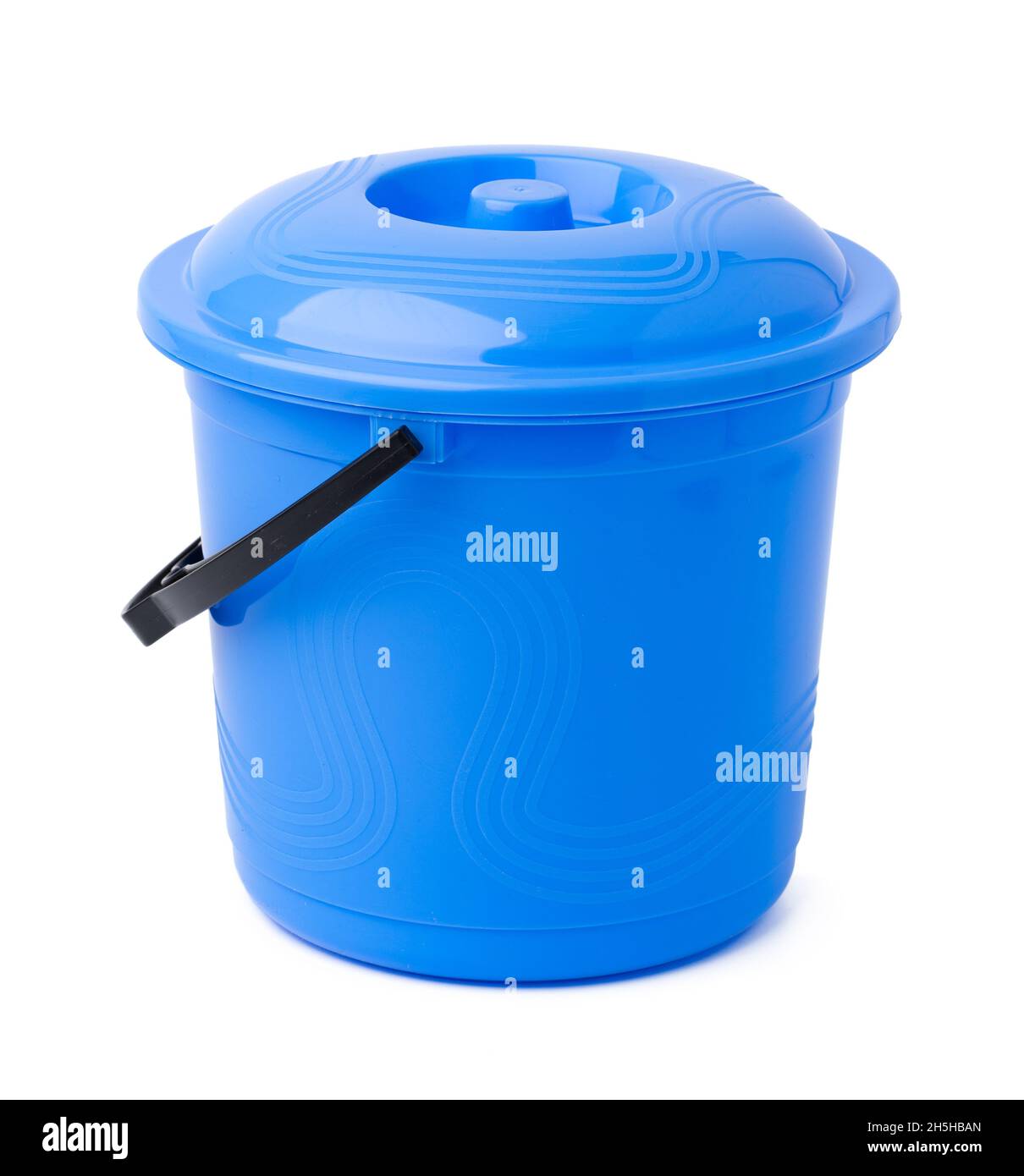 Single plastic bucket isolated on a white background Stock Photo - Alamy