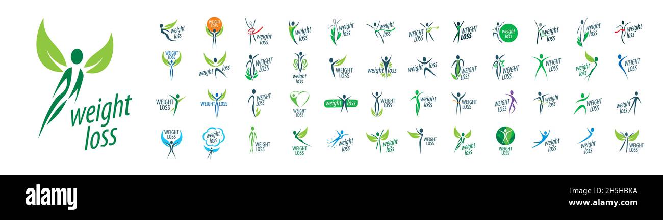 Set of vector Weight Loss logos on a white background Stock Vector ...