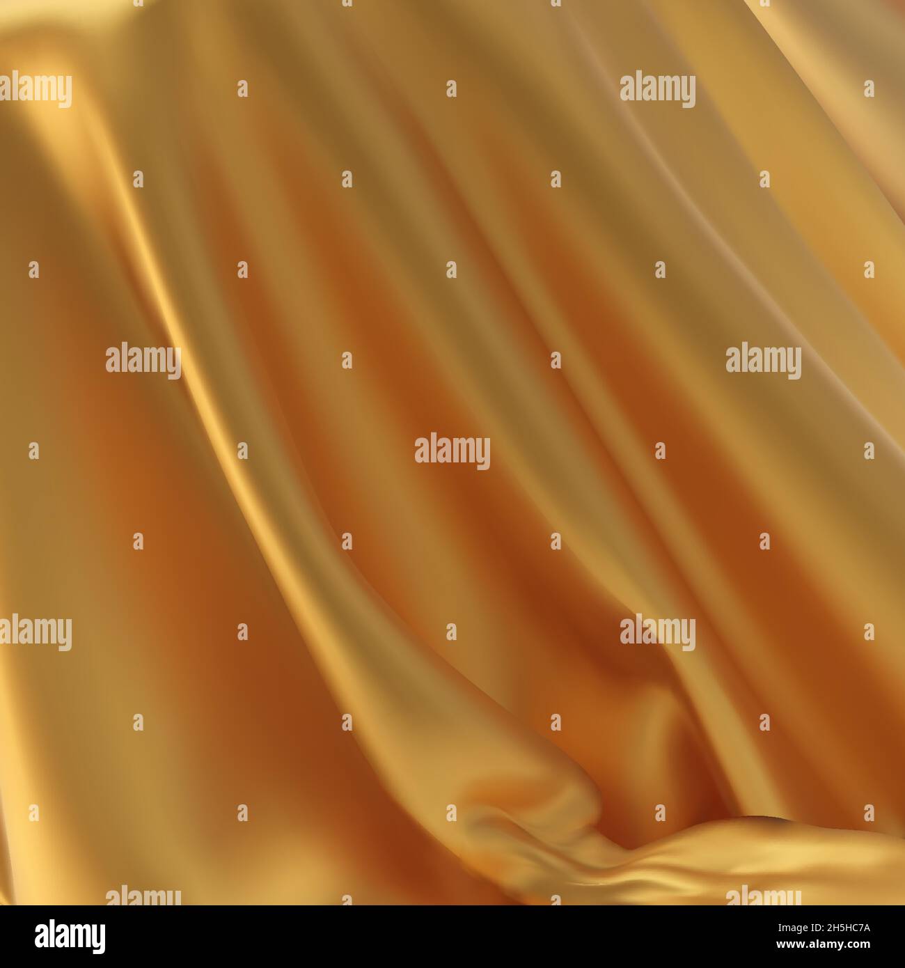 Beautiful Gold Silk. Drapery Textile Background, Vector Illustration ...