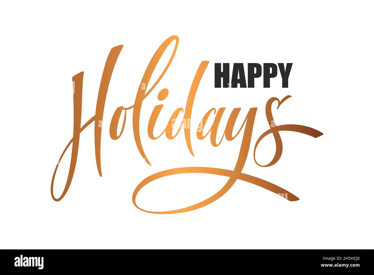 Happy holidays sale hand lettering calligraphy. Vector holiday ...