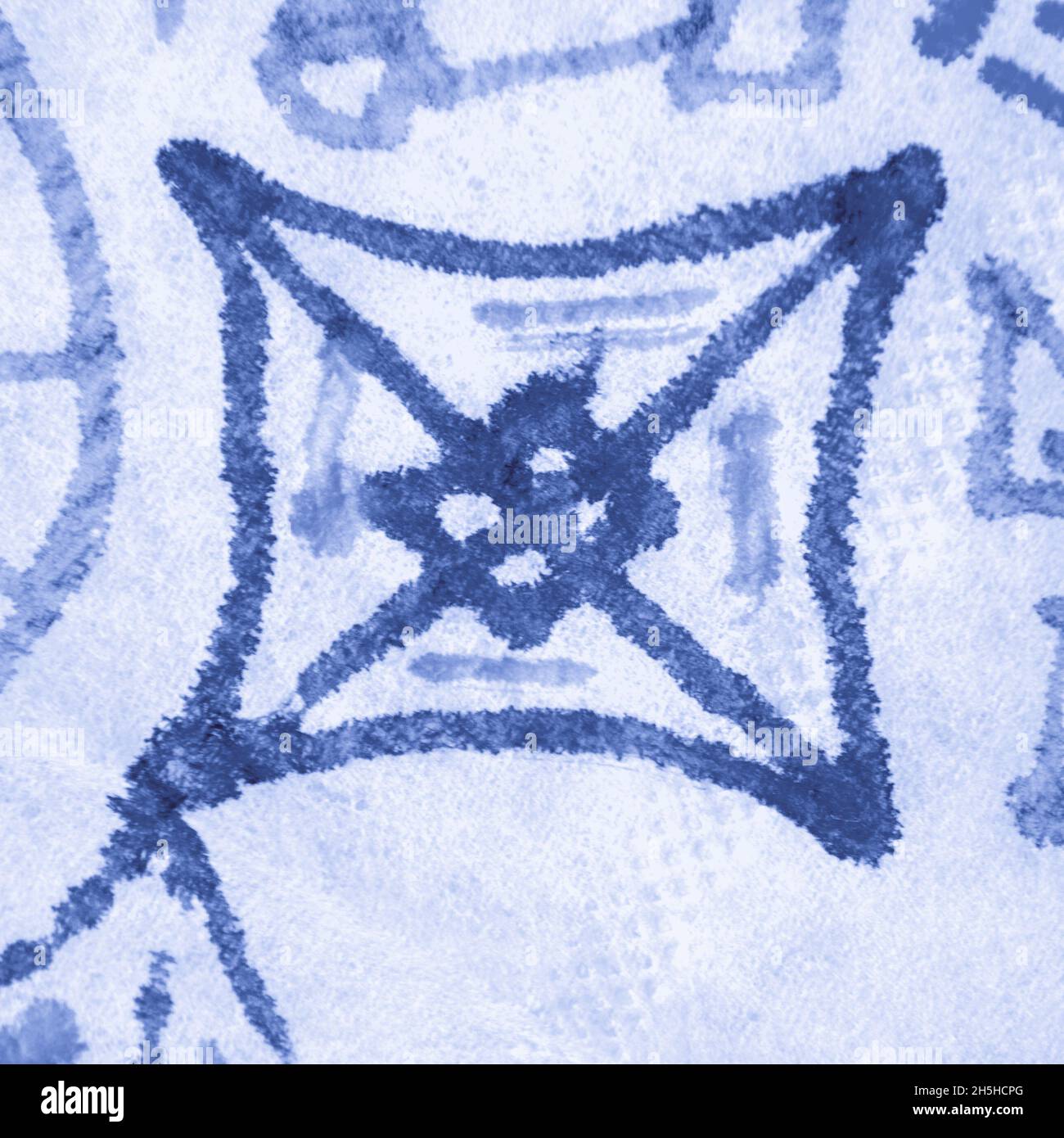 Indigo Abstract Ethnic Texture. Artistic Background. Sky Watercolor ...