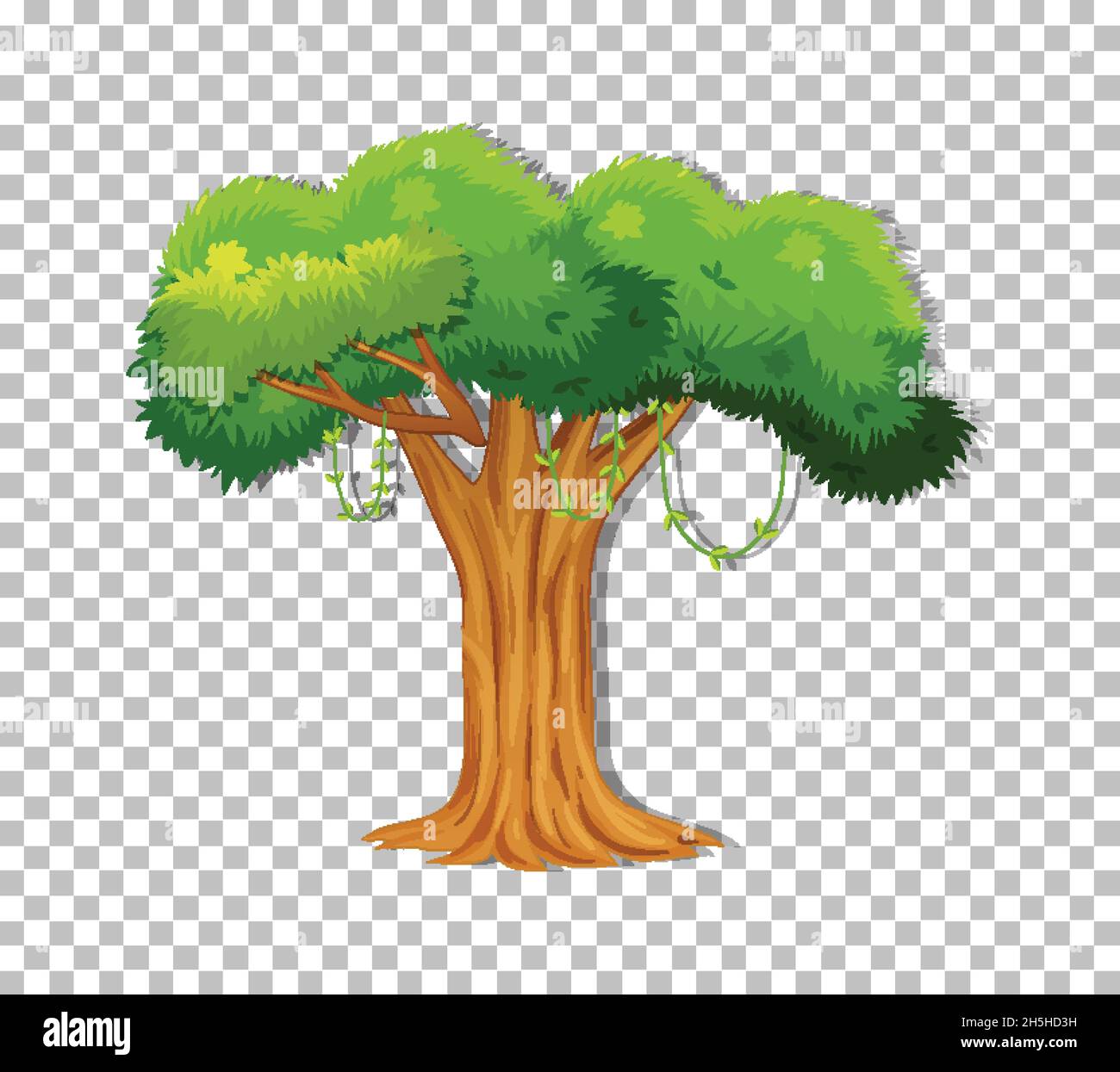 Tree on transparent background illustration Stock Vector Image & Art ...