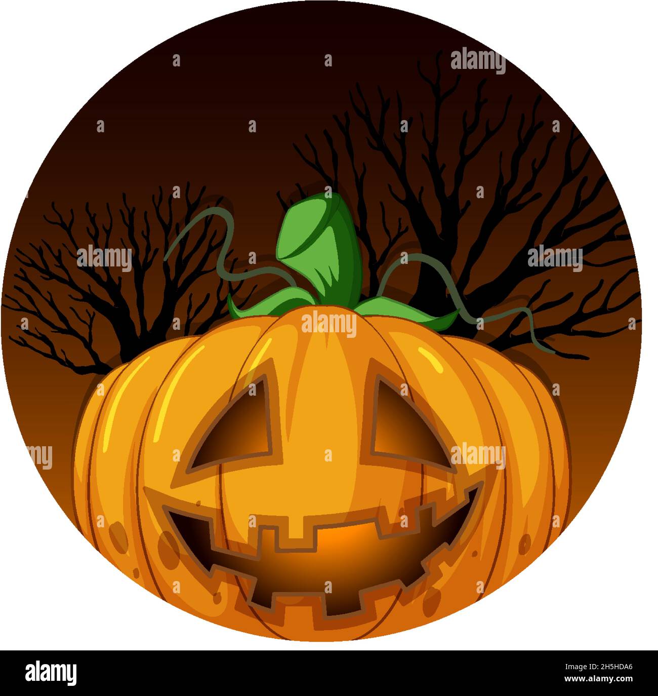 Halloween pumpkin Jack o'lantern illustration Stock Vector Image & Art ...