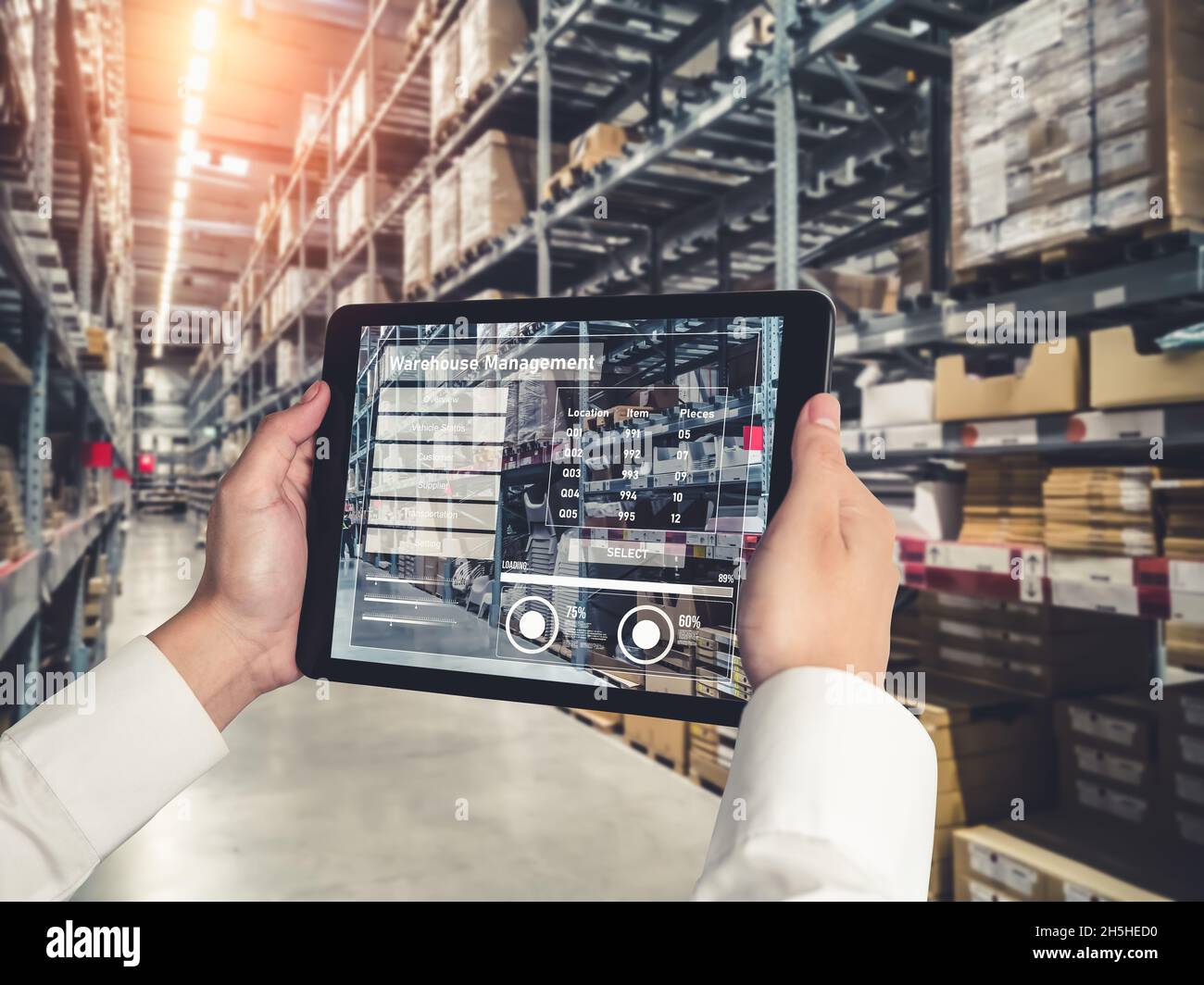 Warehouse management innovative software in computer for real time ...