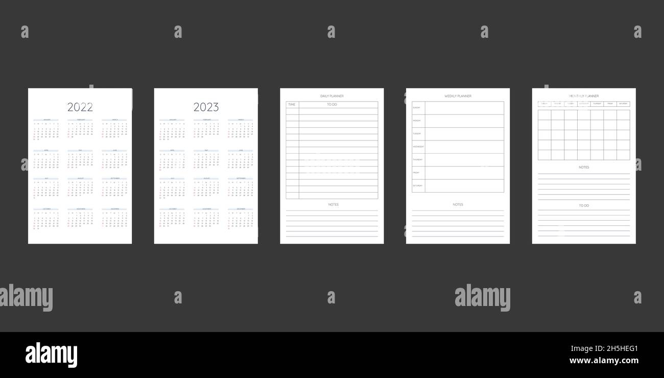 2022 2023 calendar and daily weekly monthly personal planner diary ...