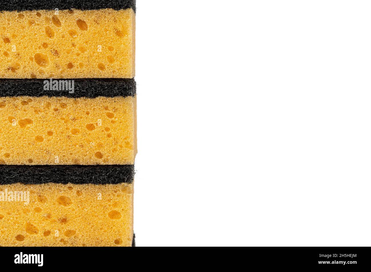 Stack of kitchen sponges isolated on white background Stock Photo - Alamy