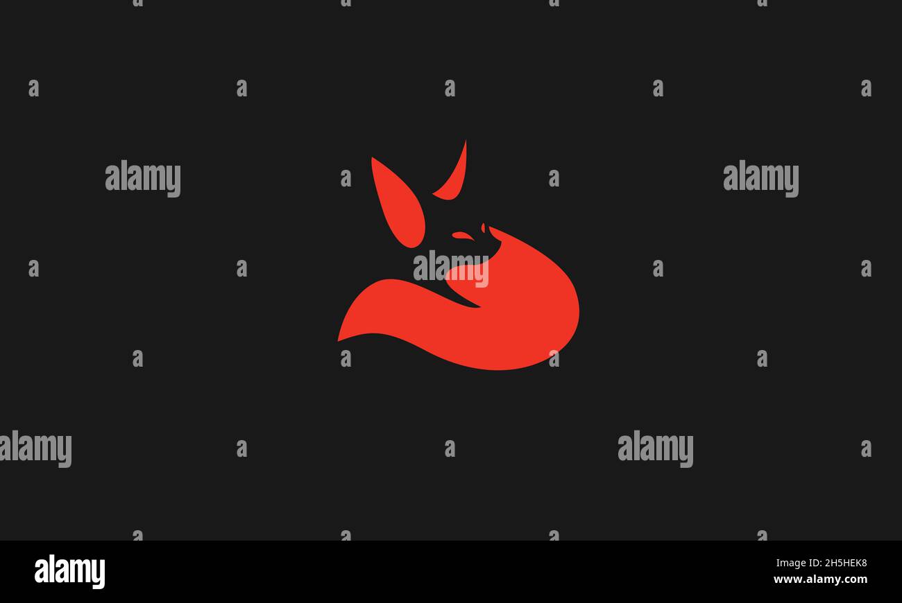 Fox line logo simple Stock Vector Images - Alamy