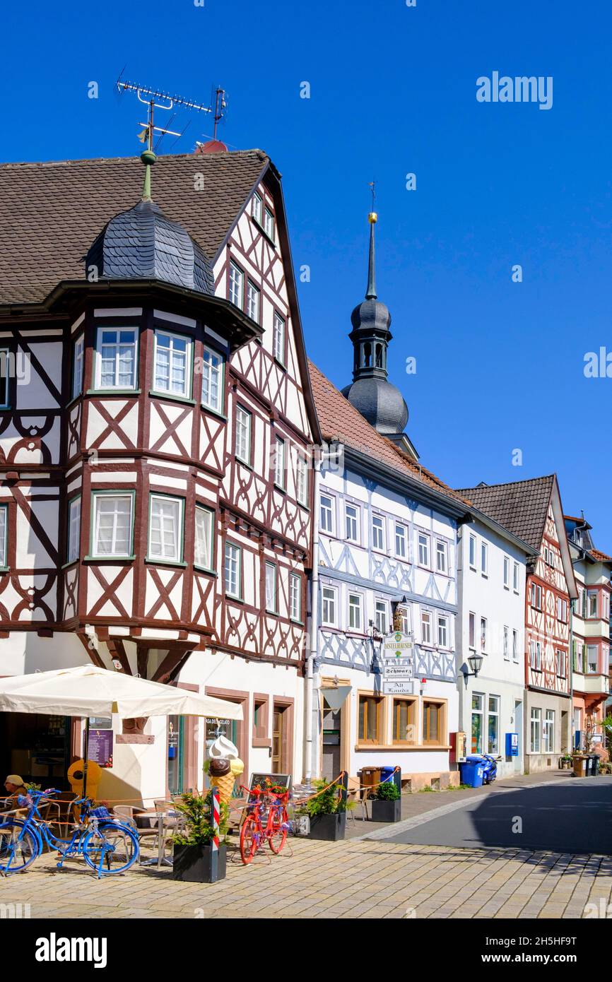 Altstadtgasse, half-timbered alleyway, Lauda, Lauda-Koenigshofen ...