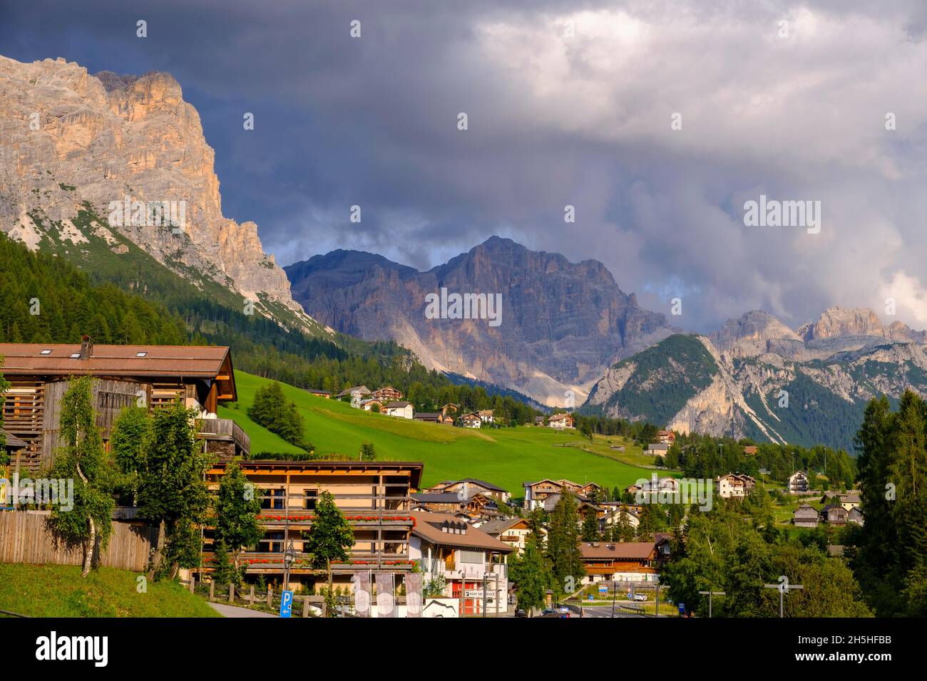 St. Kassian, back Lavarella, Val Badia, Ladinia, Dolomites, South Tyrol ...