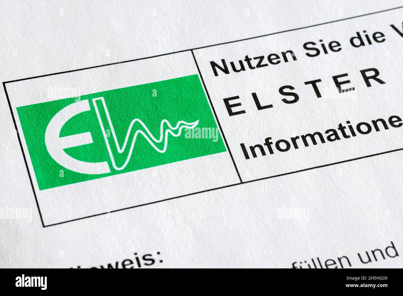 Tax return, documents, Elster form, online tax return Stock Photo - Alamy