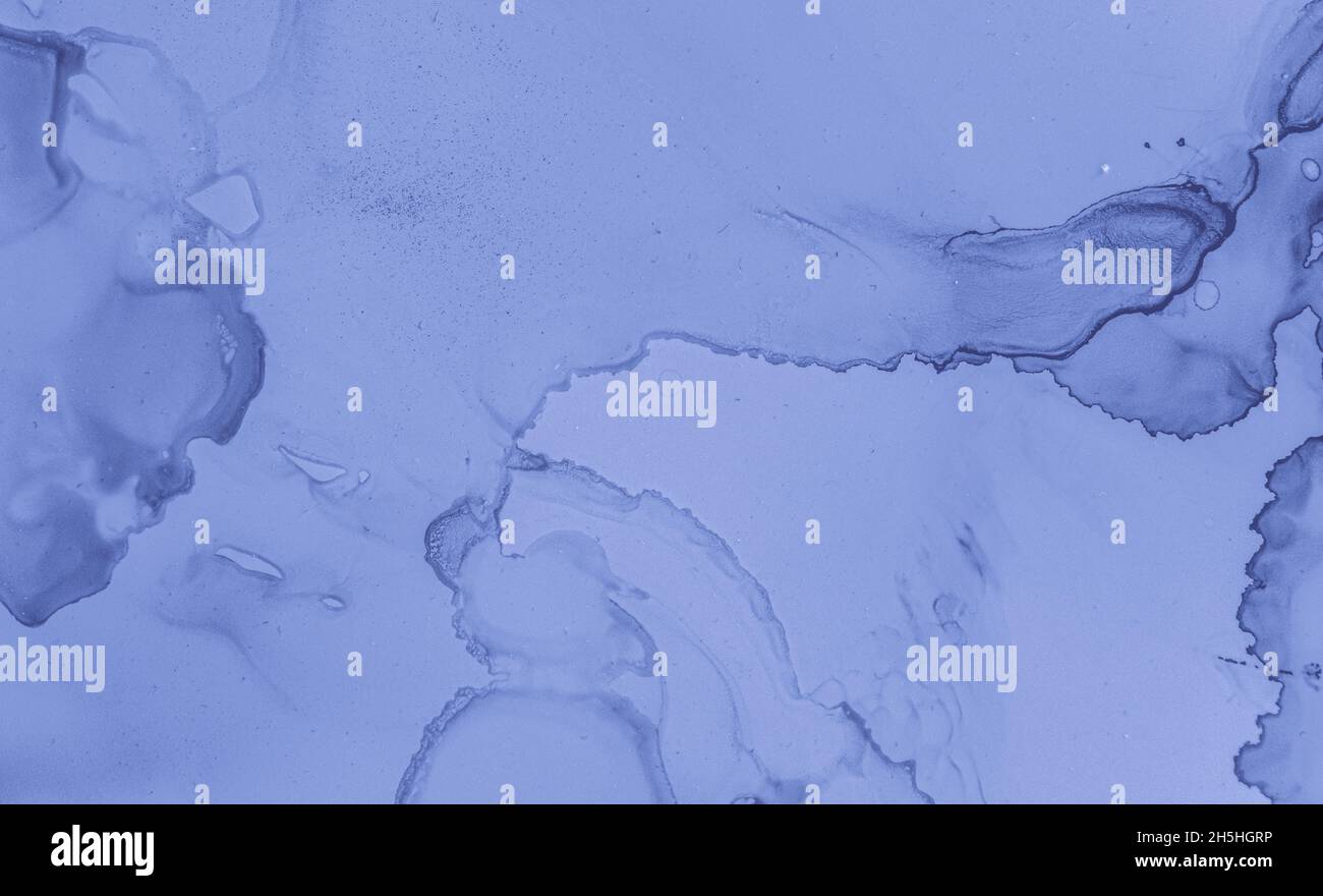 Blue Ink Texture. Wave Splatter. Abstract Watercolour Flow ...