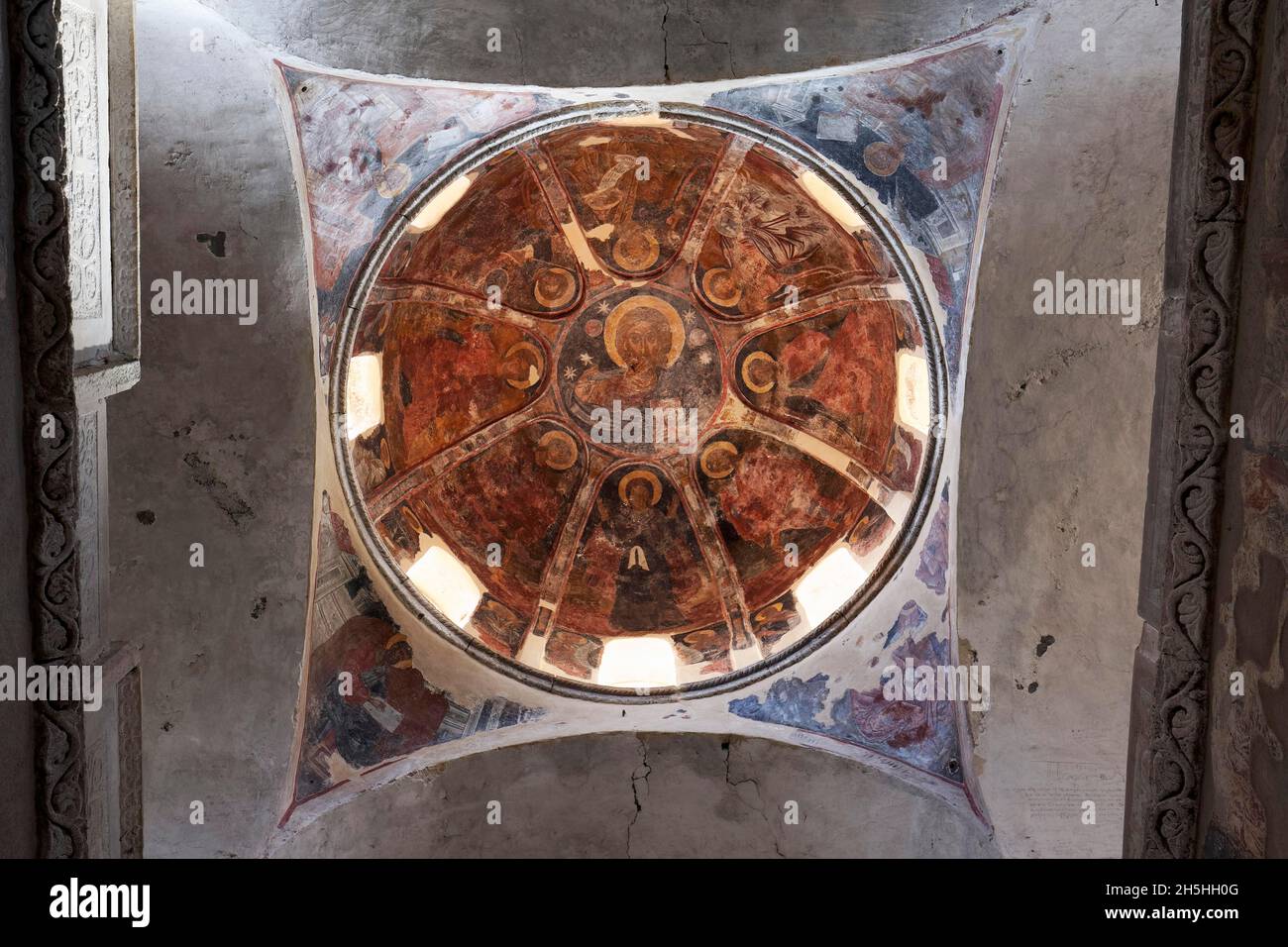 Mitropolis Agios Dimitrios, main church, fresco in the dome, Byzantine ...