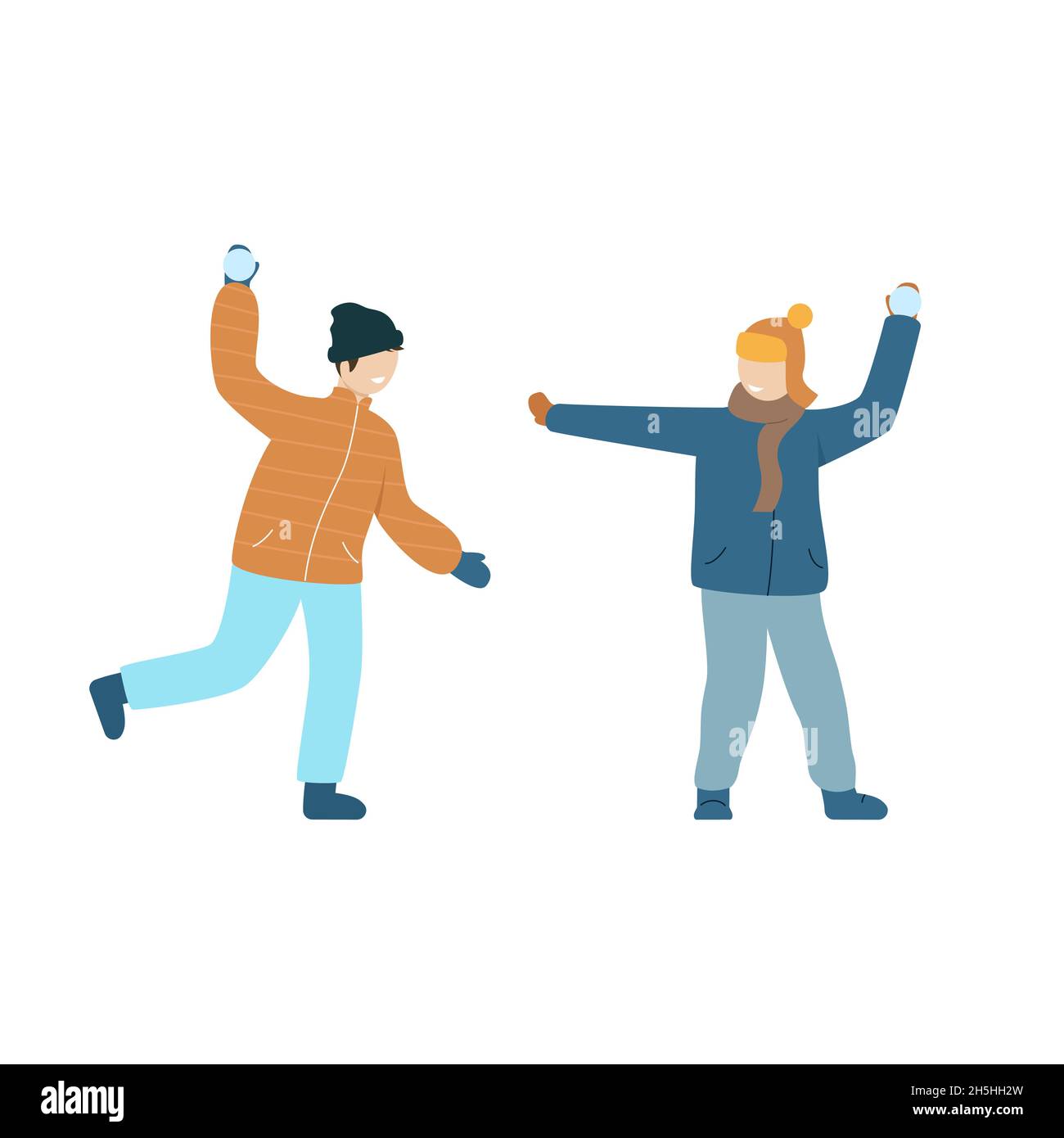 Two happy people having Stock Vector Images - Alamy