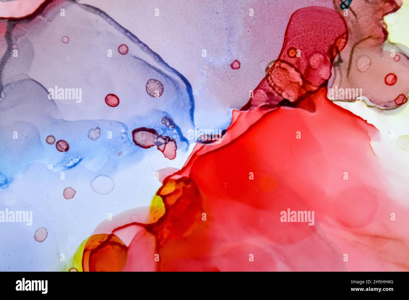 Alcohol Ink Background. Oil Art Canvas. Watercolor Landscape. Green ...