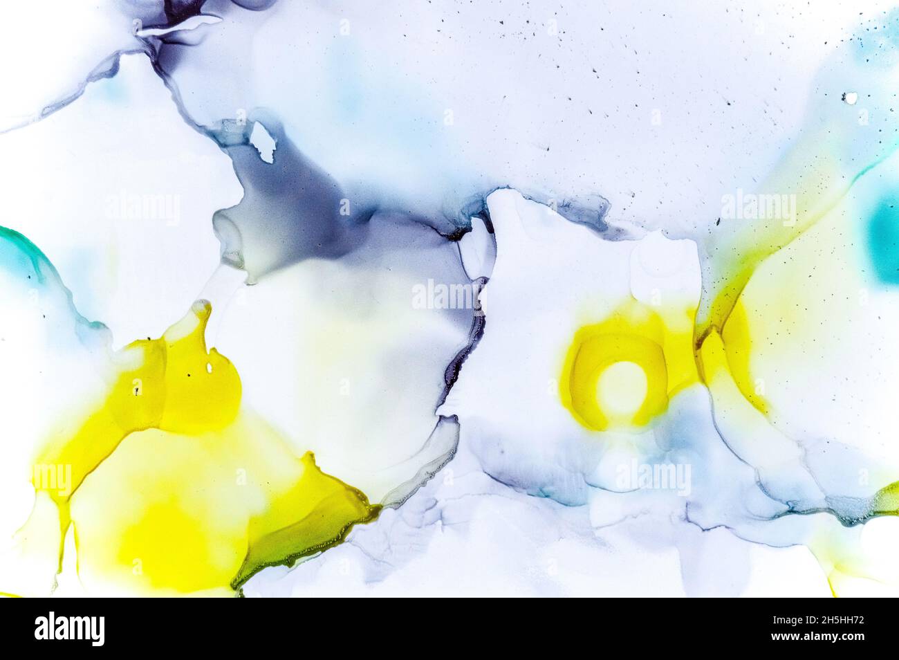 Artwork with Watercolor Stains. Color Wash Splash. Contemporary Fluid ...