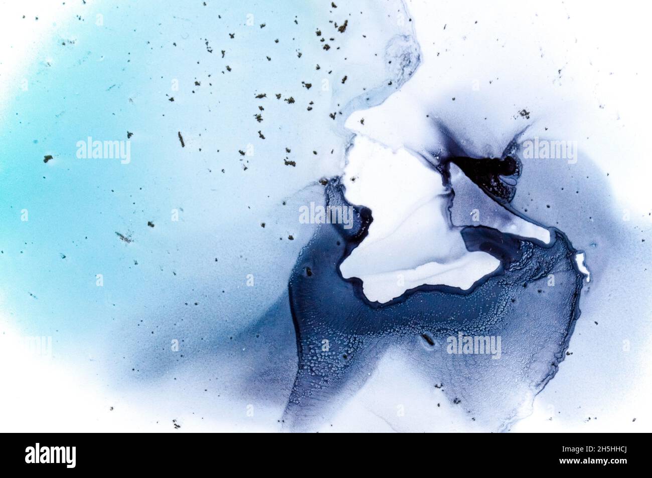 Artwork with Alcohol Inks Paint. Color Wash Design. Contemporary Fluid ...