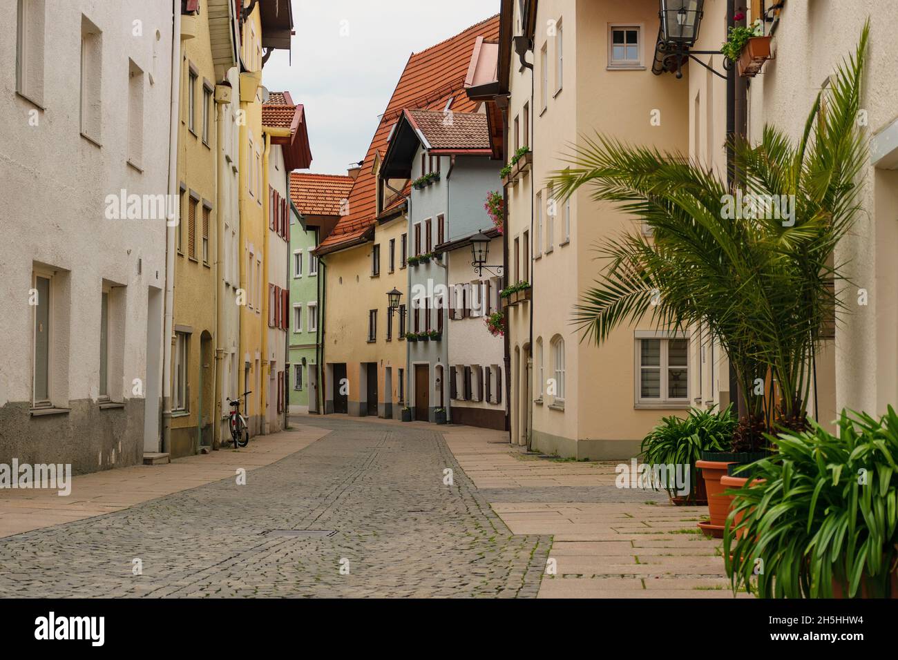 26 May 2019 Fussen, Germany - old streets of Fussen town near ...