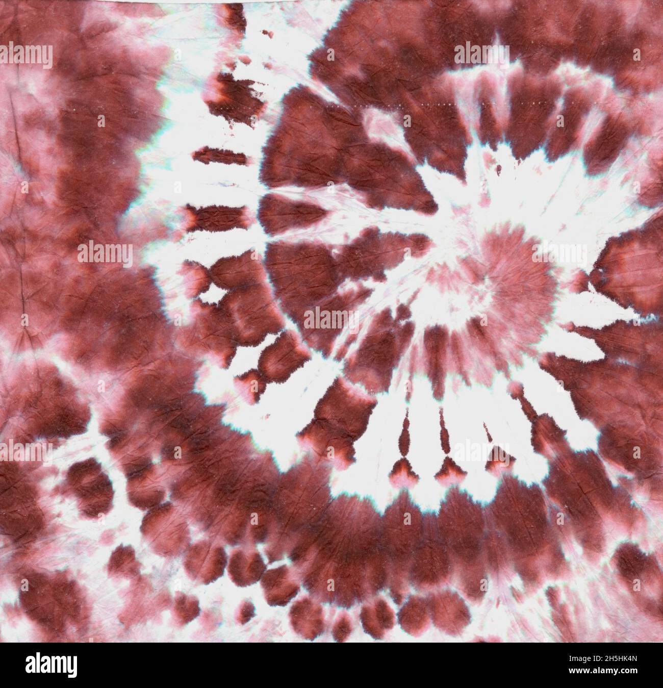 Red Tye Die Swirl. Fashion Batik Texture. Red Geometric Circle. Textile ...