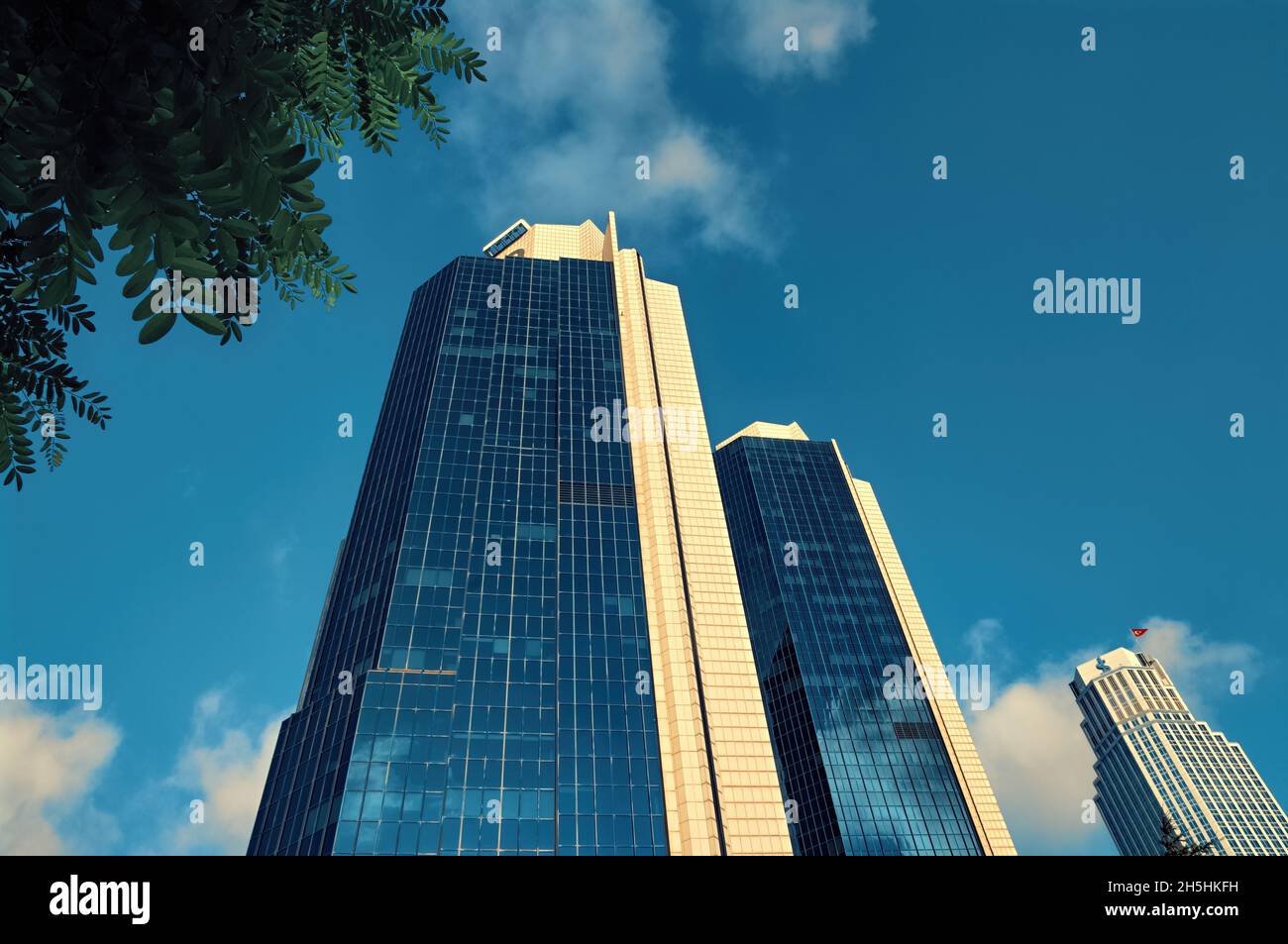 Istanbul skyscrapers of Sabanci Center, buildings of modern ...