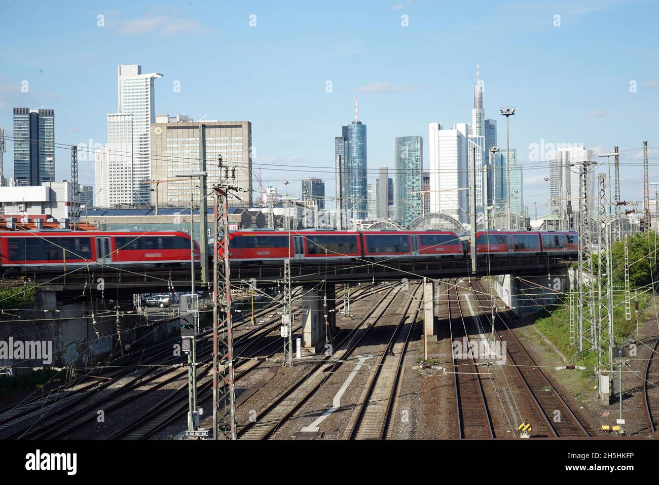 Track apron, main station, skyline, view from Camberger Bridge ...