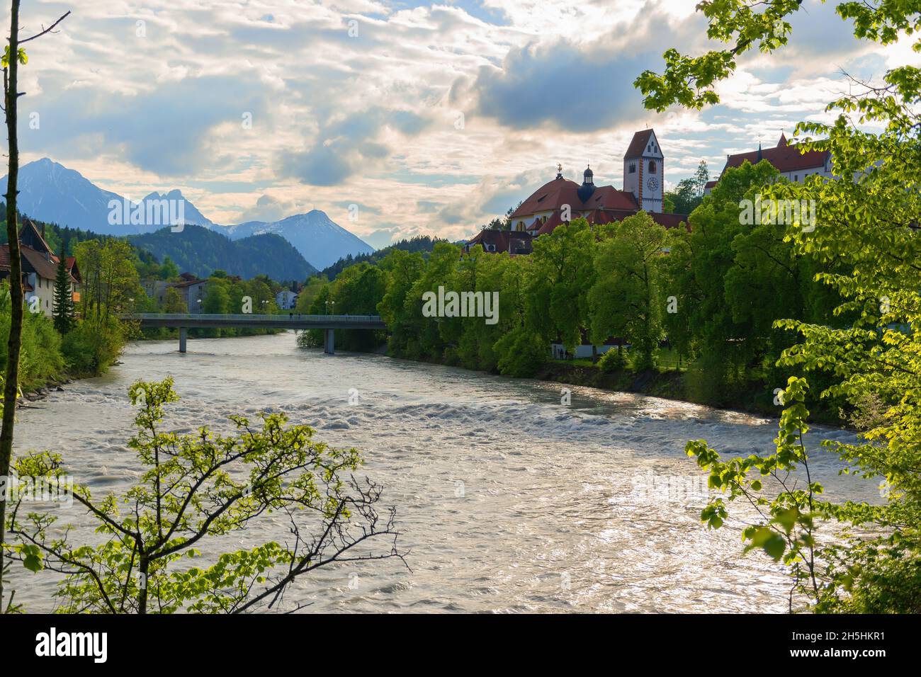 26 May 2019 Fussen, Germany - river Lech in Bavarian Alps Stock Photo ...