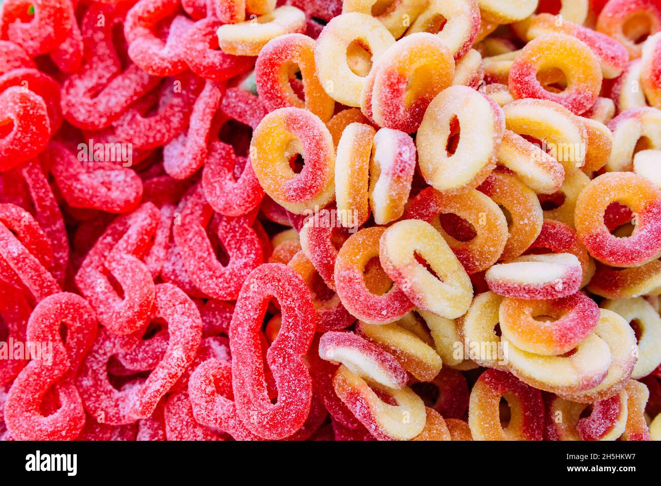 Colorful gummy sweets in the store. Background from sweets Stock Photo ...