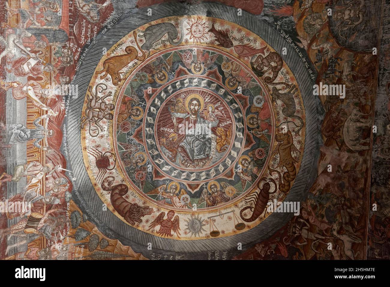 Christ Pantocrator and Signs of the Zodiac, 17th century Byzantine ...