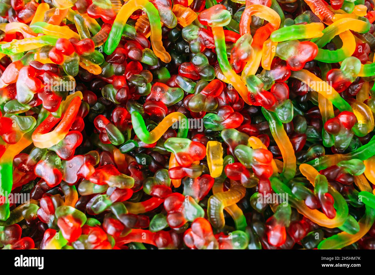 Colorful gummy sweets in the store. Background from sweets Stock Photo ...
