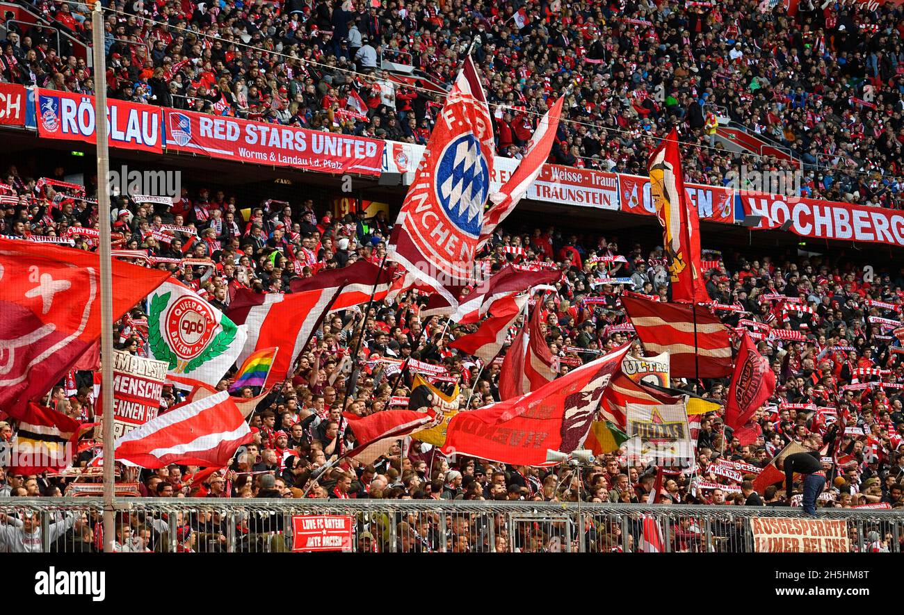 South Curve, Fan Stand, Allianz Arena, Munich, Bavaria, Germany Stock ...