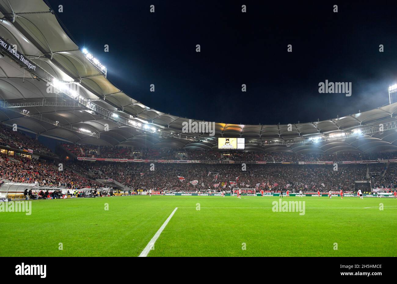 Night shot Mercedes-Benz Arena, Stuttgart, Baden-Wuerttemberg, Germany ...