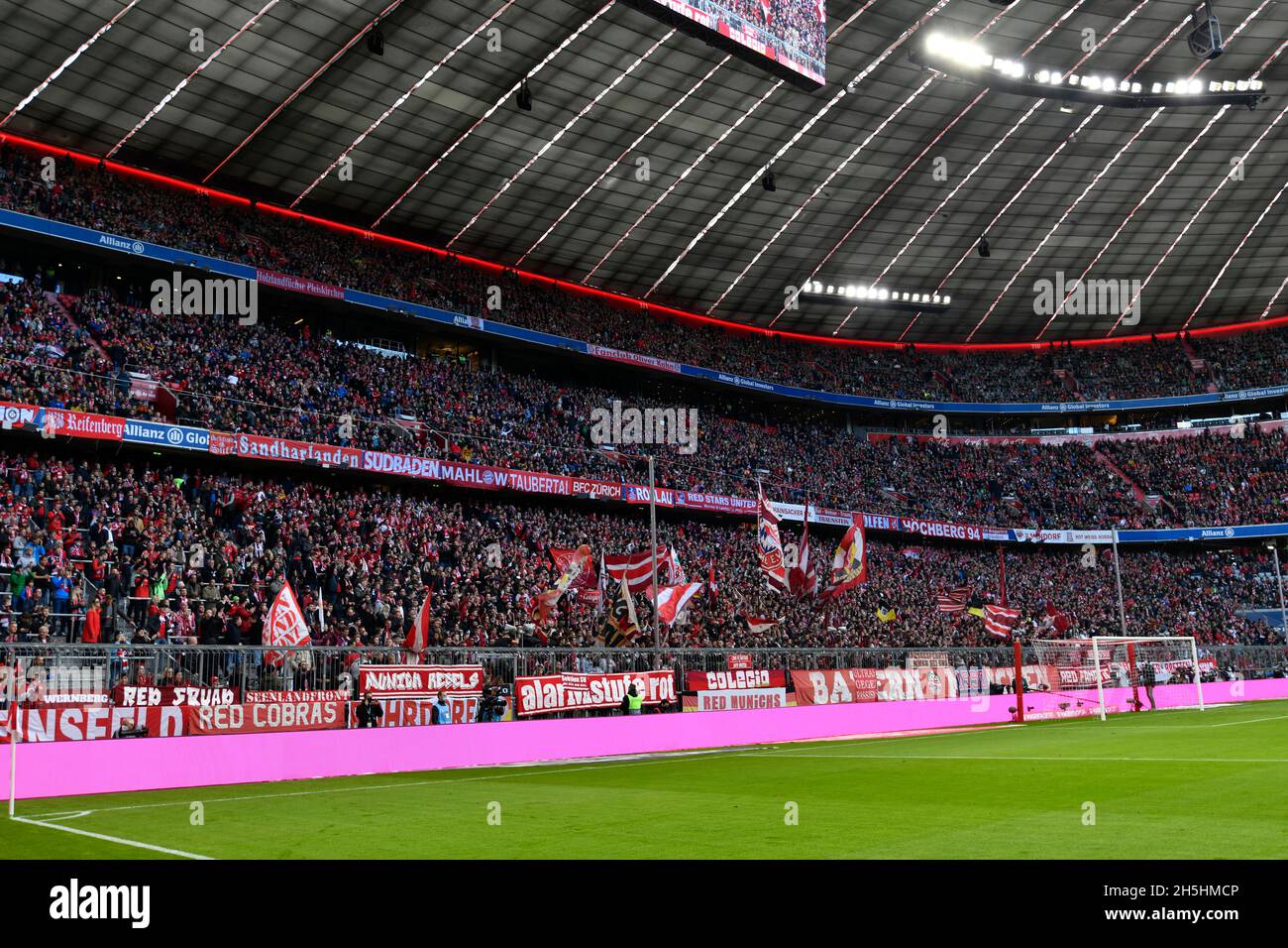 South Curve, Fan Stand, Allianz Arena, Munich, Bavaria, Germany Stock ...