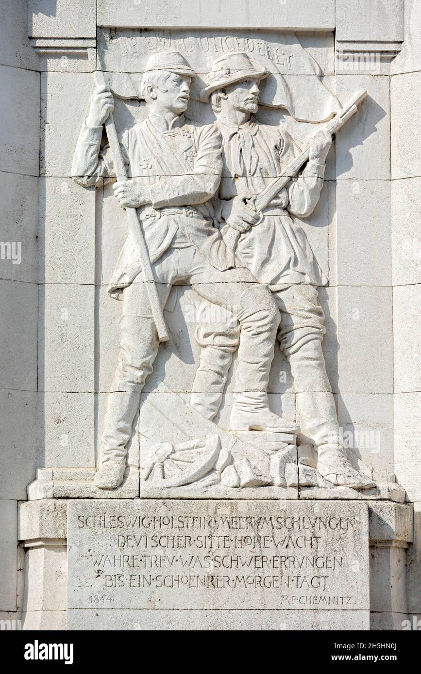 Unity Monument, relief plaque on the obelisk, Exodus of the fraternity ...