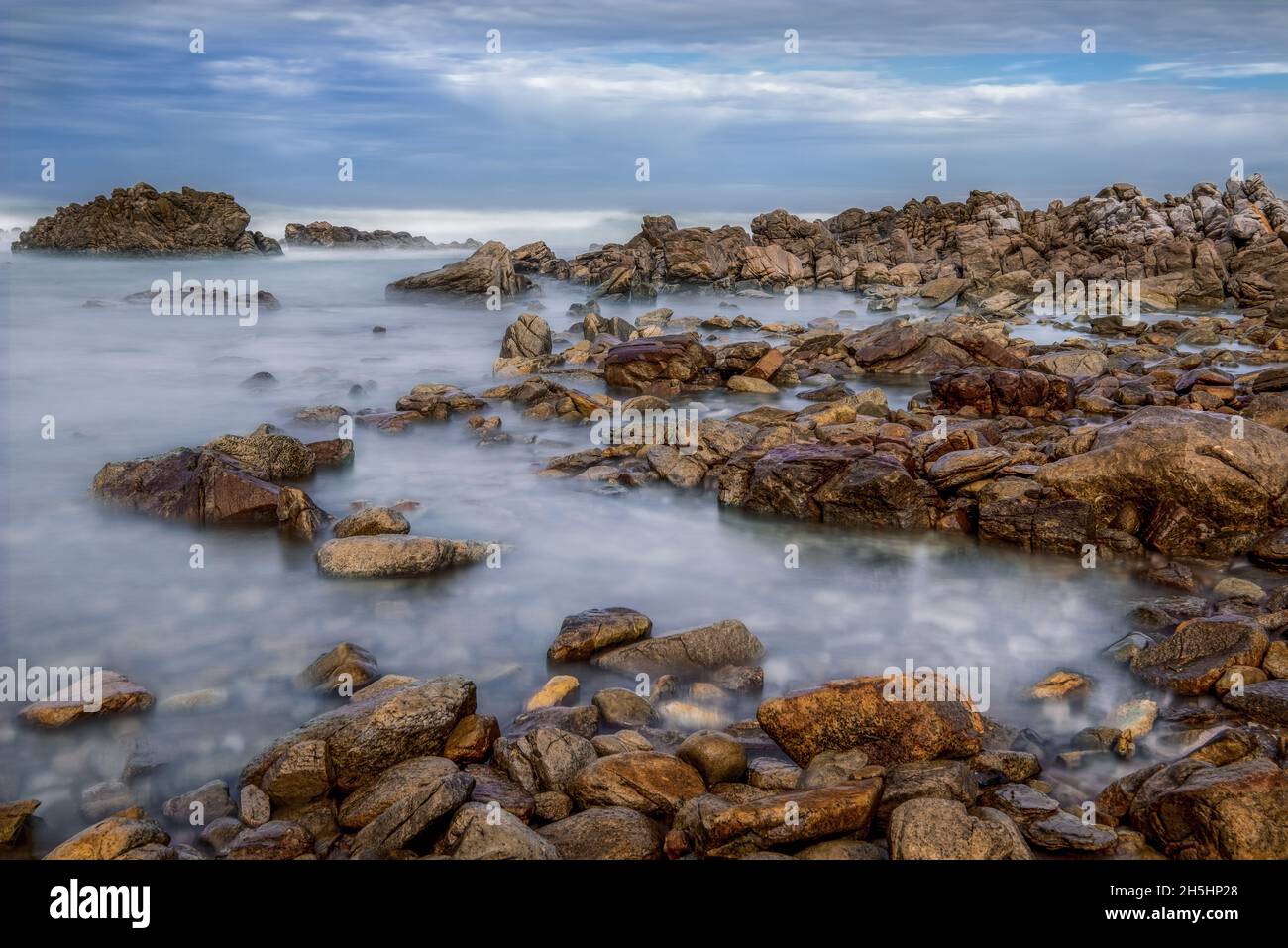 South Africa - Sea, Rocks and Clouds - Seascape at Agulhas - part of ...