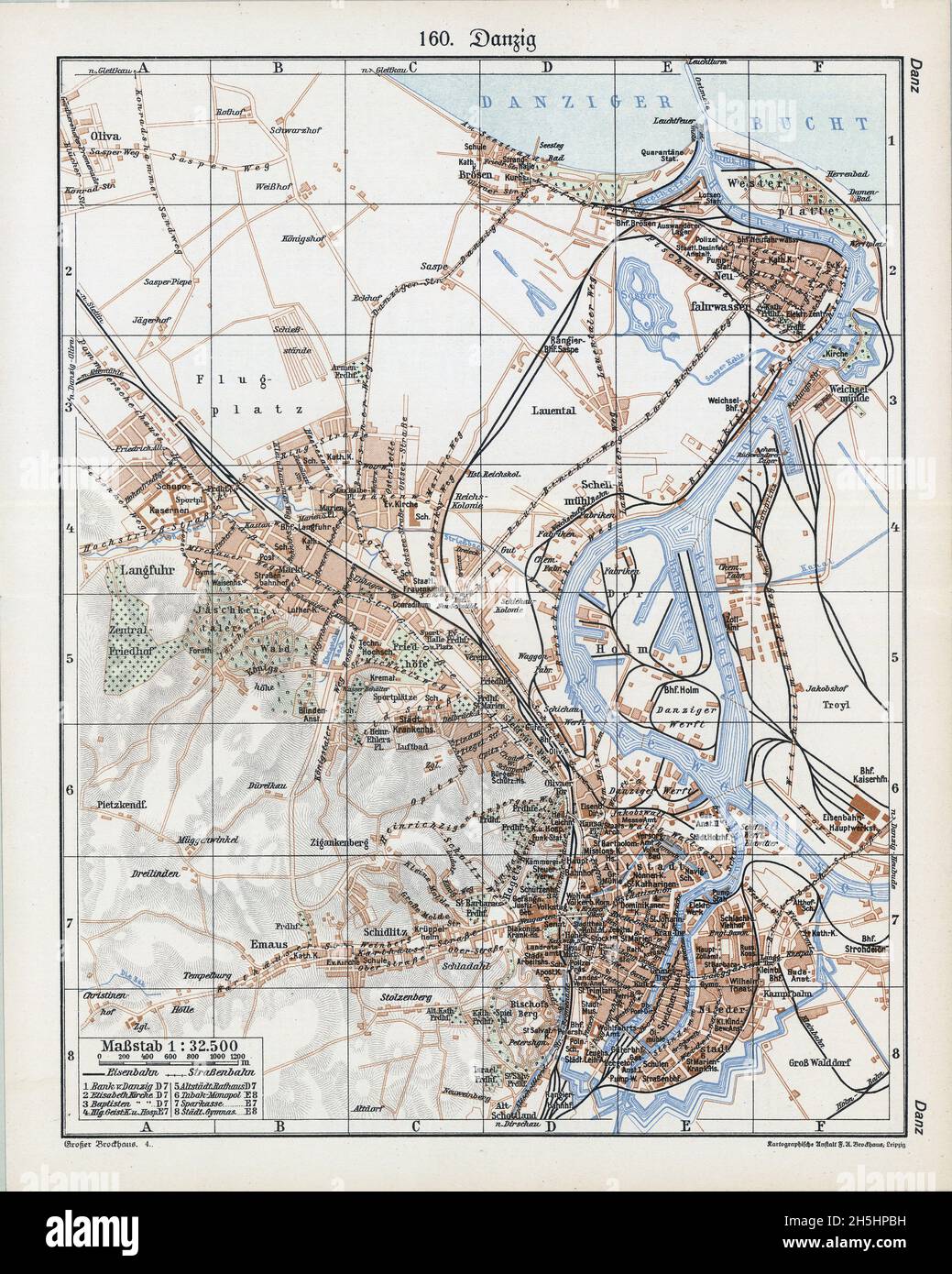 Gdansk Map, Map of Gdansk, Gdańsk Map, Gdansk Poster, Danzig Map, Map ...