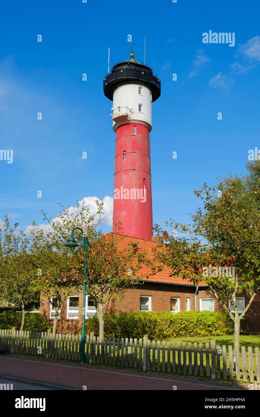 Old lighthouse, Wangerooge, East Frisian Island, East Frisia, Lower ...
