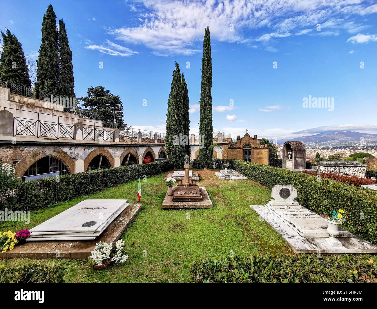 The monumental cemetery of the "Porte Sante" next to the Basilica of ...