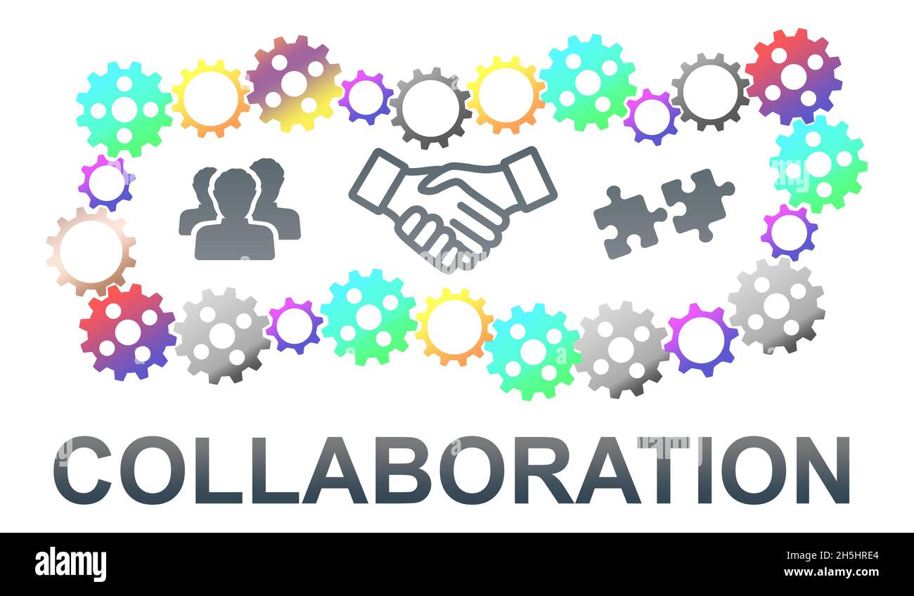 Illustration of a collaboration concept Stock Photo - Alamy