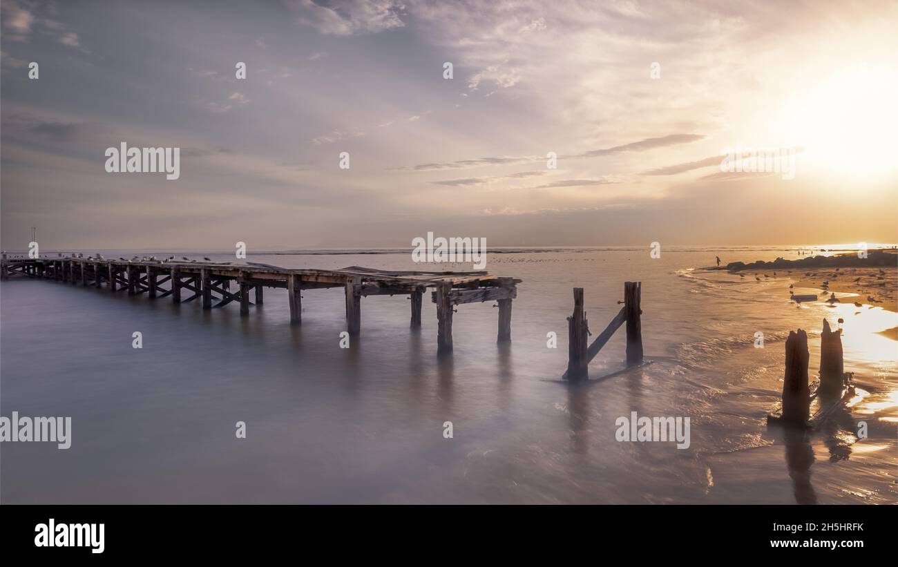 South Africa - Sea, Rocks and Clouds - Seascape at Strand - Jetty Stock ...
