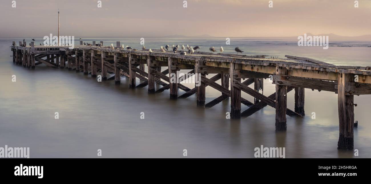 South Africa - Sea, Rocks and Clouds - Seascape at Strand - Jetty Stock ...
