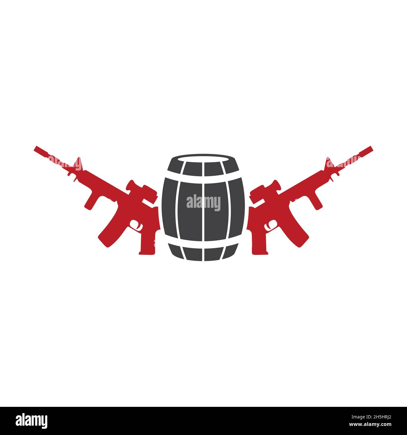 vector design. logo created from two gun and barrel logo Stock Vector ...